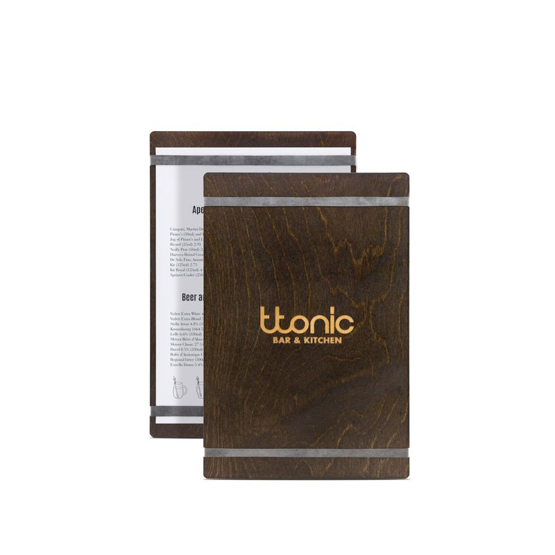 Customised wooden menu boards | Restaurant elastic tariff menu boards