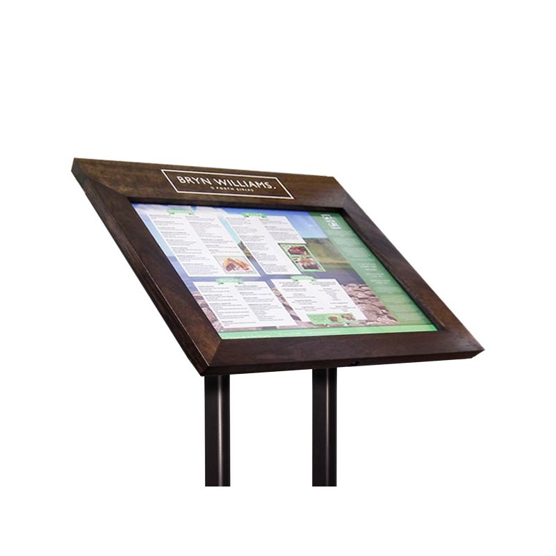 Wooden display cases / Standing menu displays