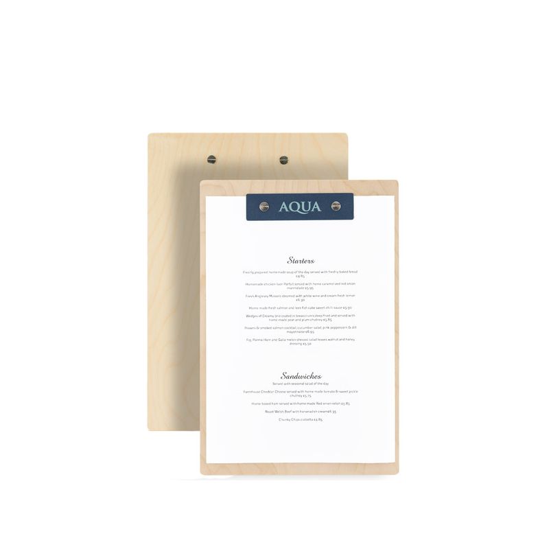 Wooden tariff menu board | Restaurant Menu Boards