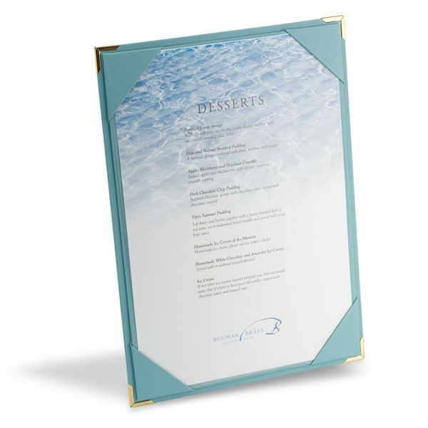 Stylish Tariff Menus in many bright colours!